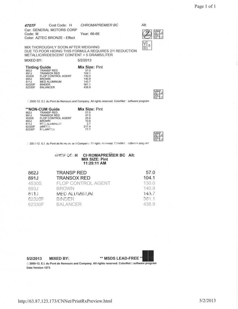 66 Aztec bronze paint | Page 4 | Team Chevelle